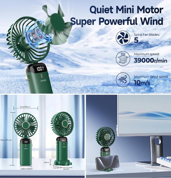 Handventilator - Mini Ventilator - Kleine USB-ventilator - Draagbare ...