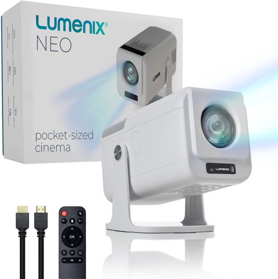 Lumenix® NEO Mini Beamer 2025 – Alles‑in‑één Smart TV Projector – Full HD & 4K... | bol