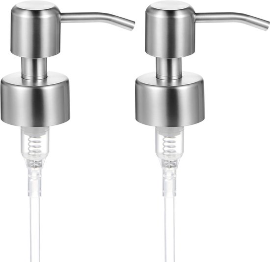 Allecto Plus - Roestvrijstalen navulbare pompkop zeepdispensers ...