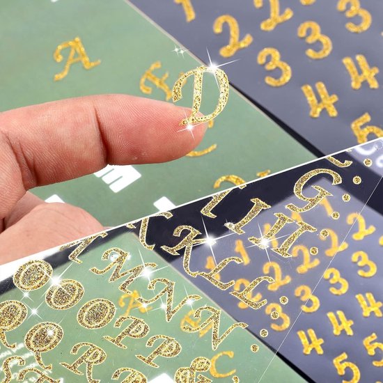 Allecto Plus - Zelfklevende Glitter Letter en Nummer Stickers voor ...