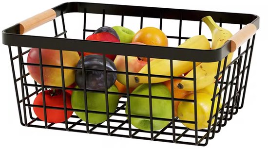 Fruitmand - Groot - Stijlvol - Metaal - Zwart | bol