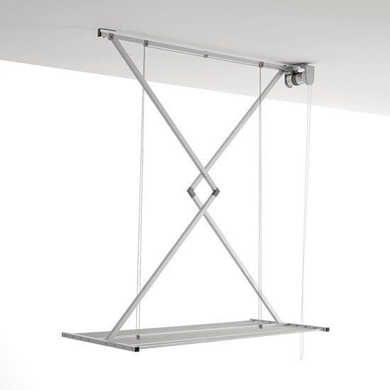 Space Saving Foldable Drying Rack for Ceiling Attachment (Grey 150) | bol
