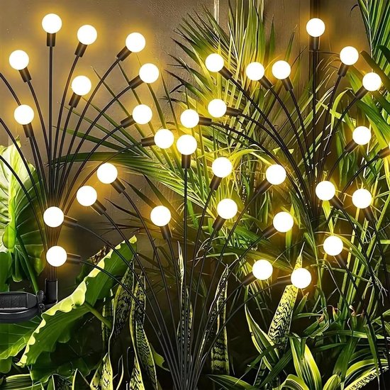 Garden Lights 2 Pack Solar Glow Worms with 24 LED for Patio Lighting ...