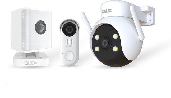 Calex Smart Security Starter Set - 2K Video Deurbel (Full HD) - 2K PTZ ...