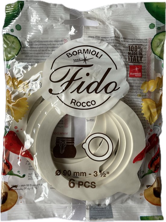 Bormioli Rocco Fido weckpot ringen - Weckringen 9 cm - Set van 6 | bol