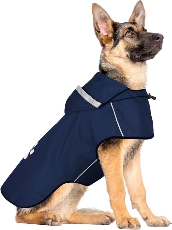 Waterproof Rain Jacket for Large Dogs with Reflective Hood and ...