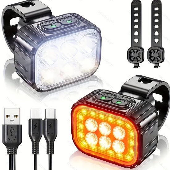 Fietslamp Set - 2 Stuks - Fietsverlichting Set - Fietsverlichting ...
