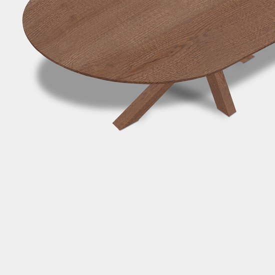 Tafel Plat Ovaal eikenhout - Matrix hout - Cinnamon | bol
