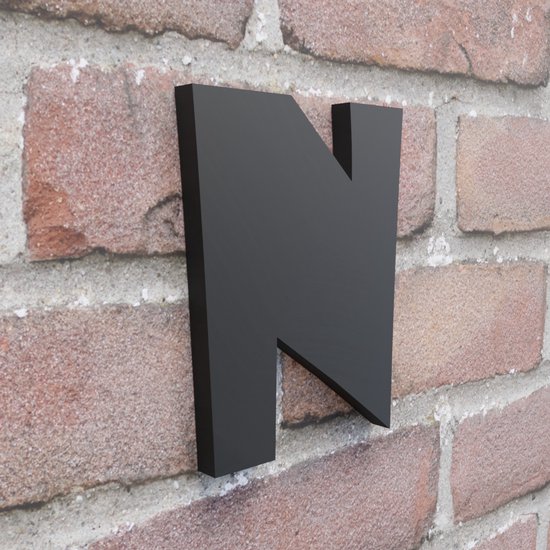 Huisnummer Showcard N zwart - Huisnummerbord - 15 cm - blinde ...