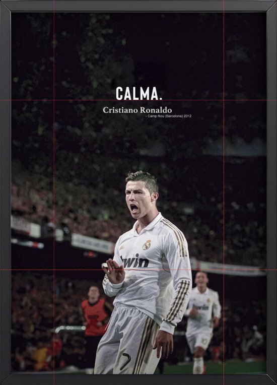 Cristiano Ronaldo “Calma” Poster Met Lijst – Madrid vs Barcelona 2012 ...