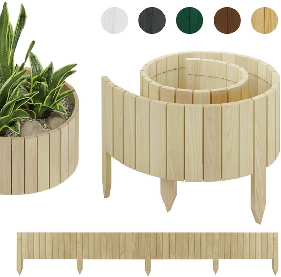 be4nature Flexibele tuinborder 200 x 40 cm Beige Decoratieve niet ...