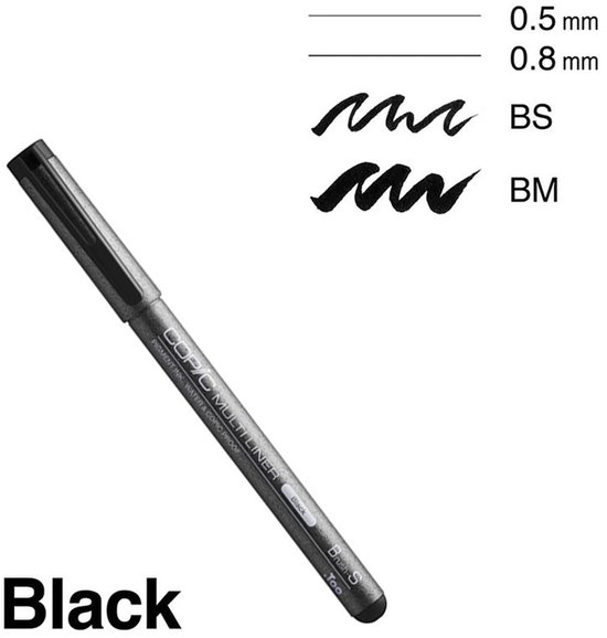 Copic Fineliners Set 4 Stuks - Multiliners Set B - Tekenpennen Voor ...
