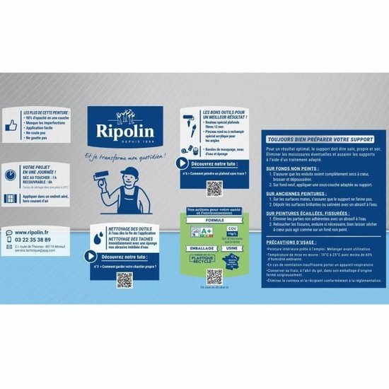 Verf Ripolin Wit Mat 750 ml 4 L 10 L | bol