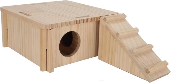 Houten Hamster Huis Met Ladder - Multifunctionele Hoge Dichtheid ...