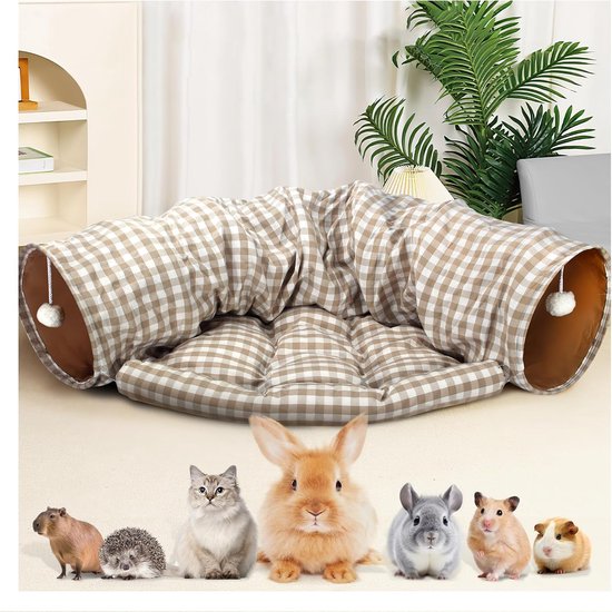 Konijnentunnelbed - inklapbare tunnelbuizen - konijnenspeelgoed met ...