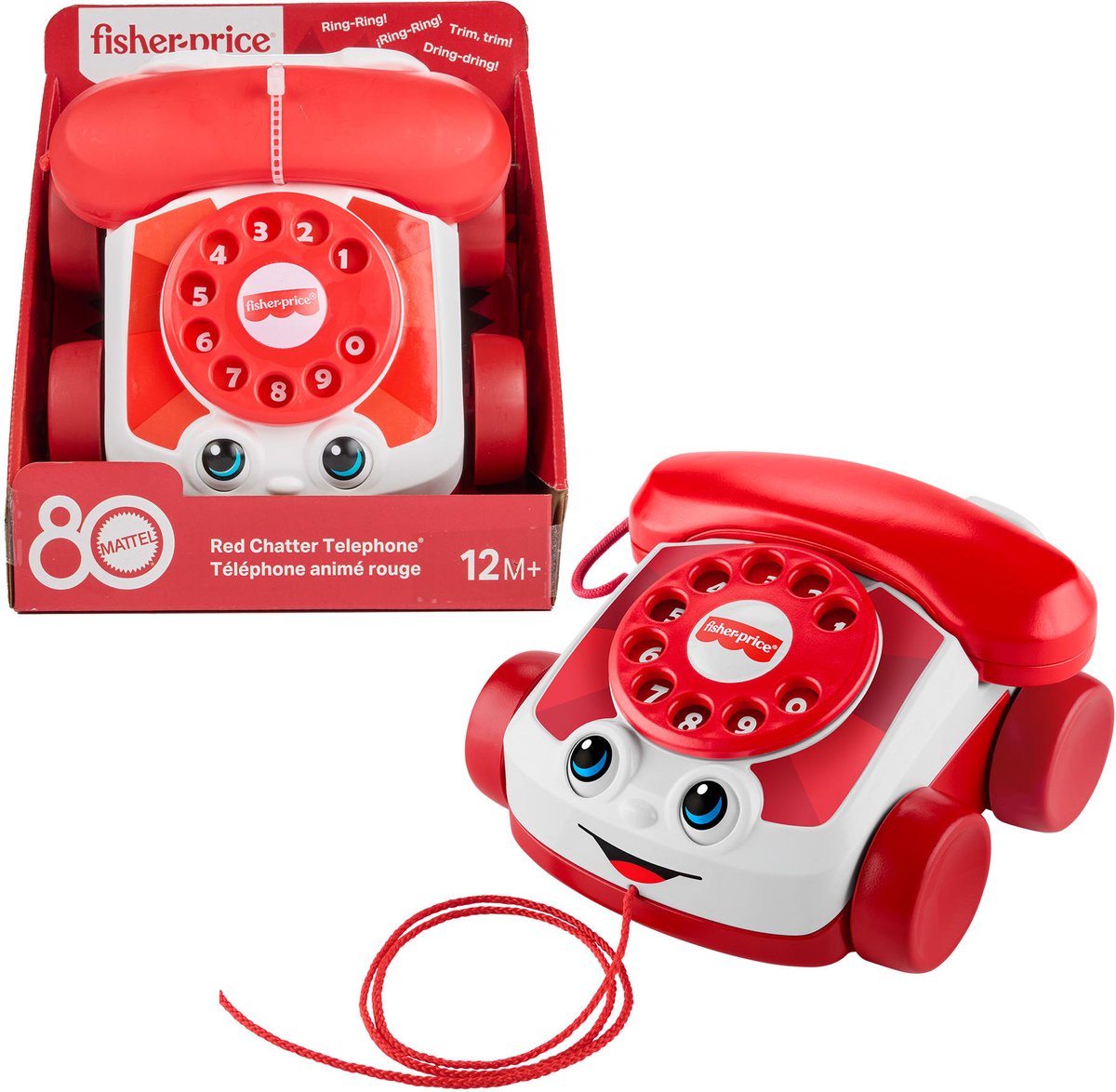 Fisher Price - Mattel 80th Anniversary Ruby Rode Babbeltelefoon - Kids ...