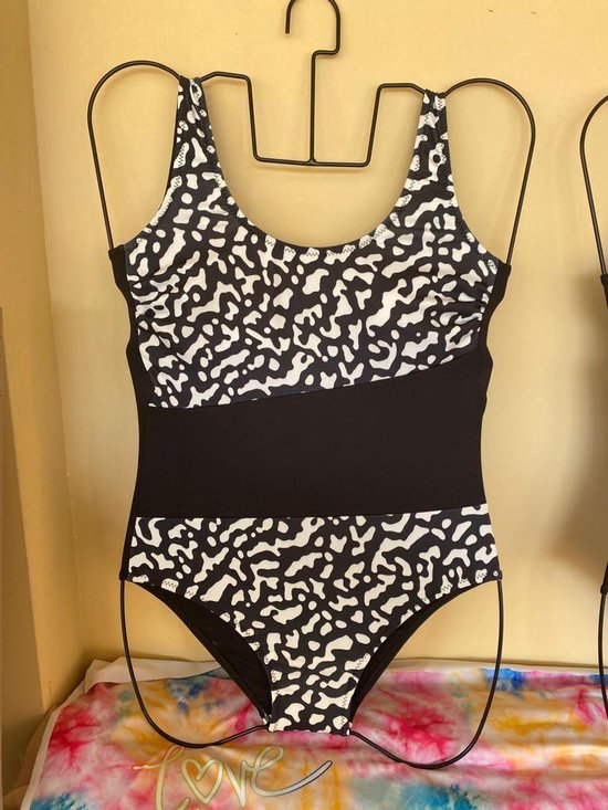 Badpak- Dames Badmode 432- Zwart wit details- Maat 42 | bol.com