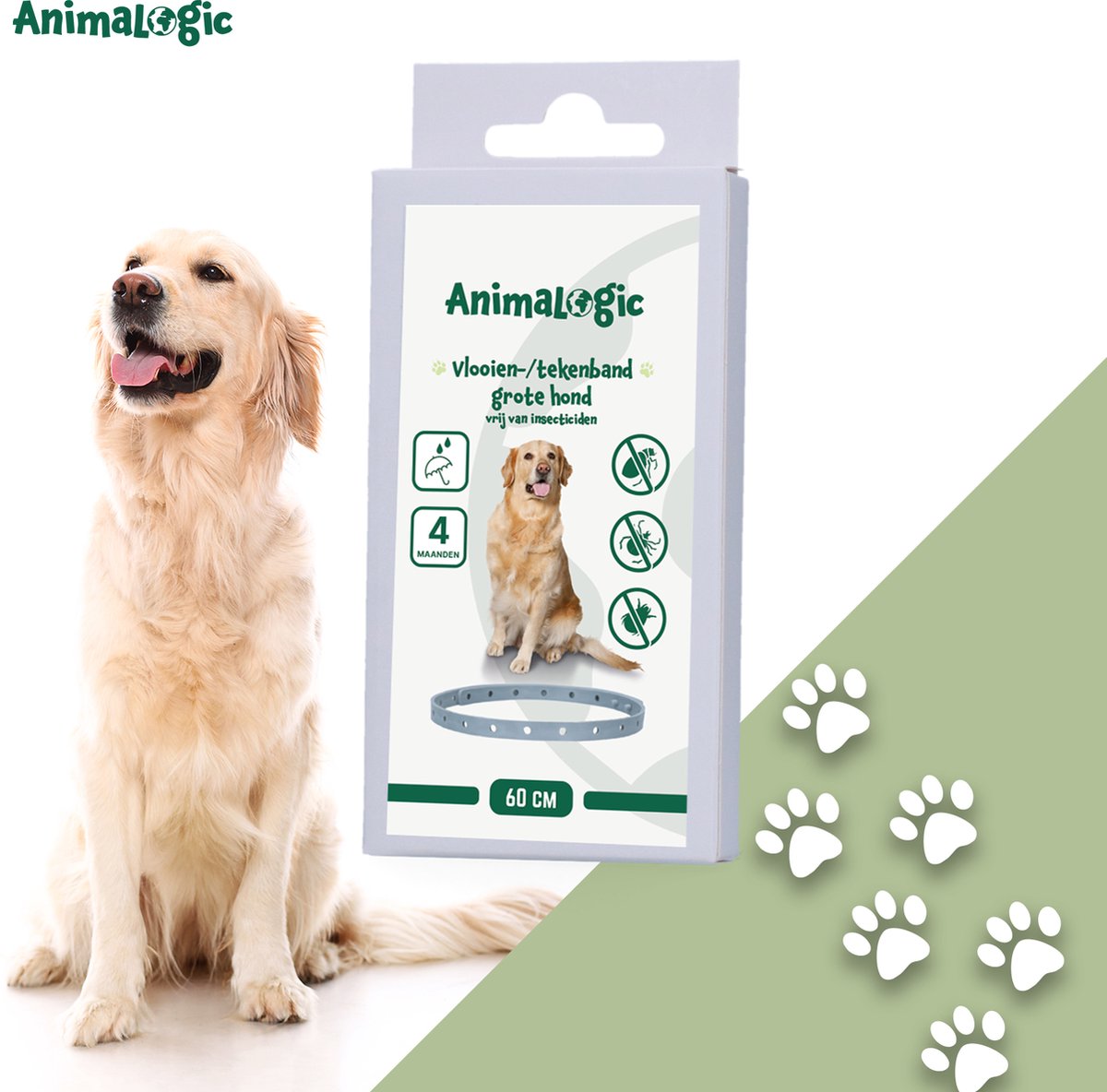 AnimaLogic Vlooien-tekenband – 100% Natuurlijke vlooienbestrijding ...