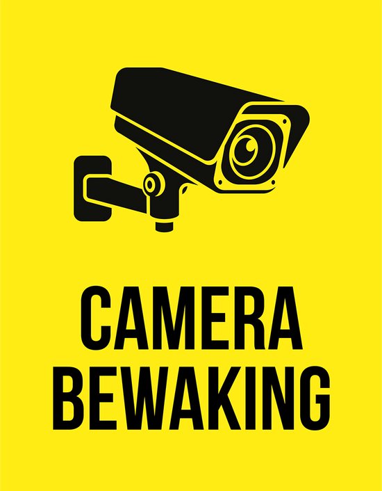 Pictogram/ bord Dibond | "Camerabewaking" | 27 x 36 cm | CCTV | Beveiliging |... | bol