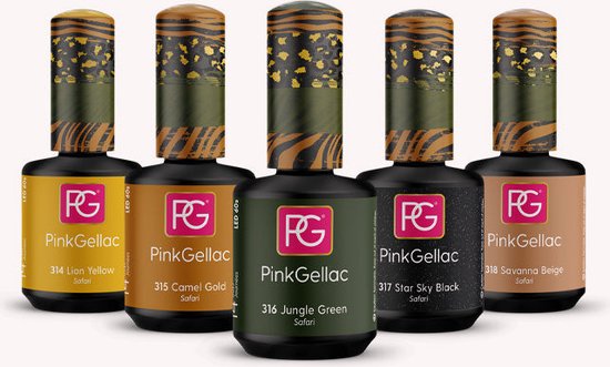 Pink Gellac - Color Box Safari - Gellak - Set van 5 veelzijdige kleuren ...