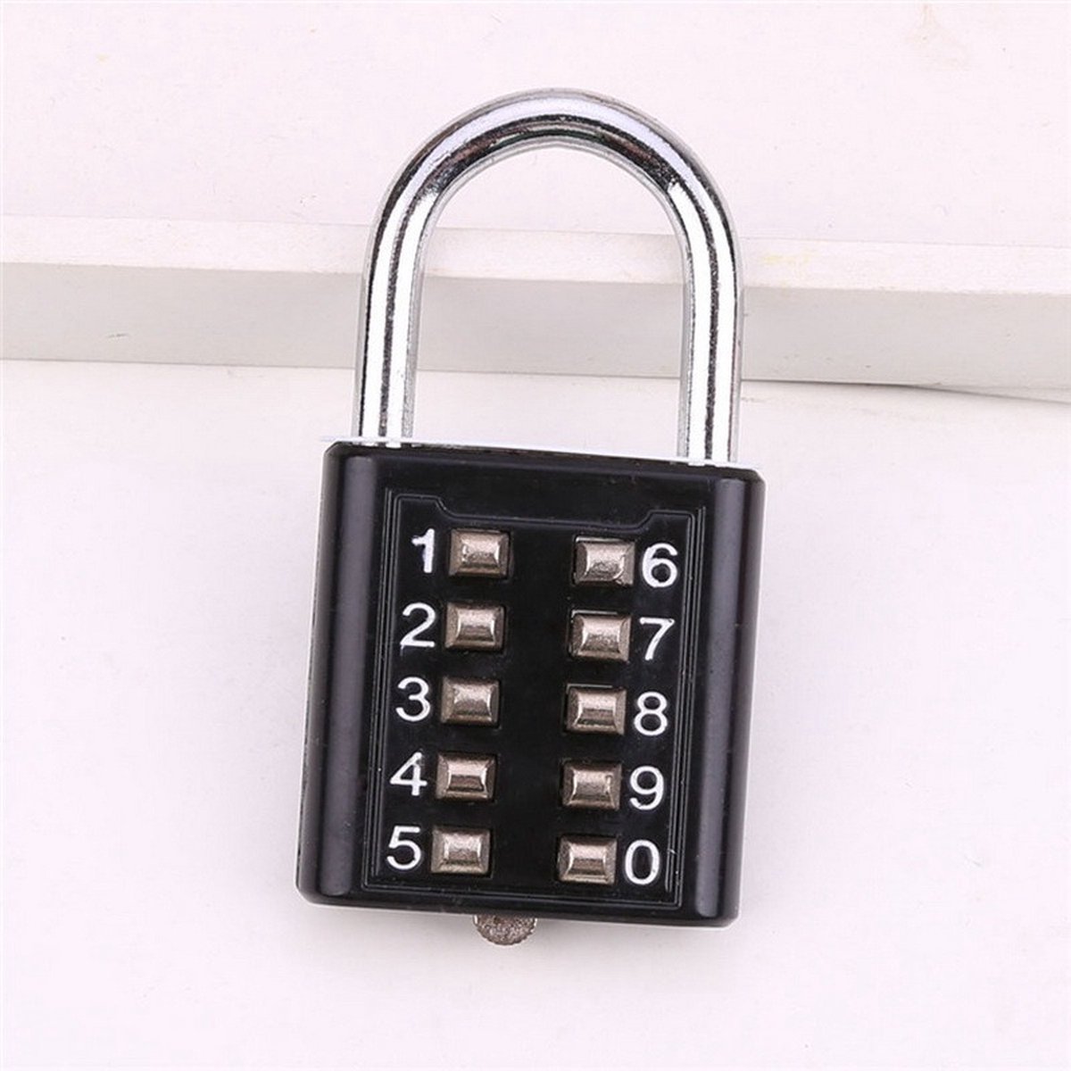 Hangslotje met Cijfercode – 10 Cijfers – Zwart – Cijferslot voor ...