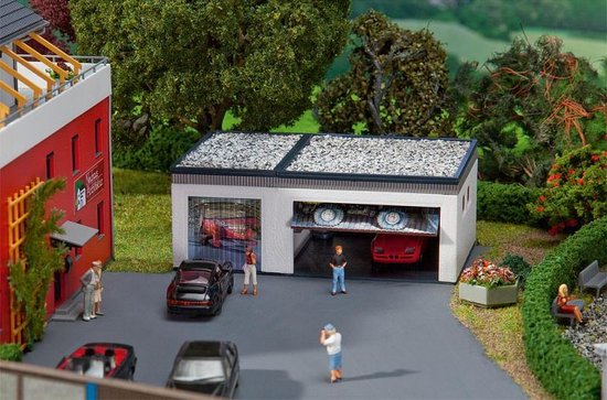 Faller - 1/87 DUBBELE GARAGE MET AANDRIJVING - modelbouwsets ...