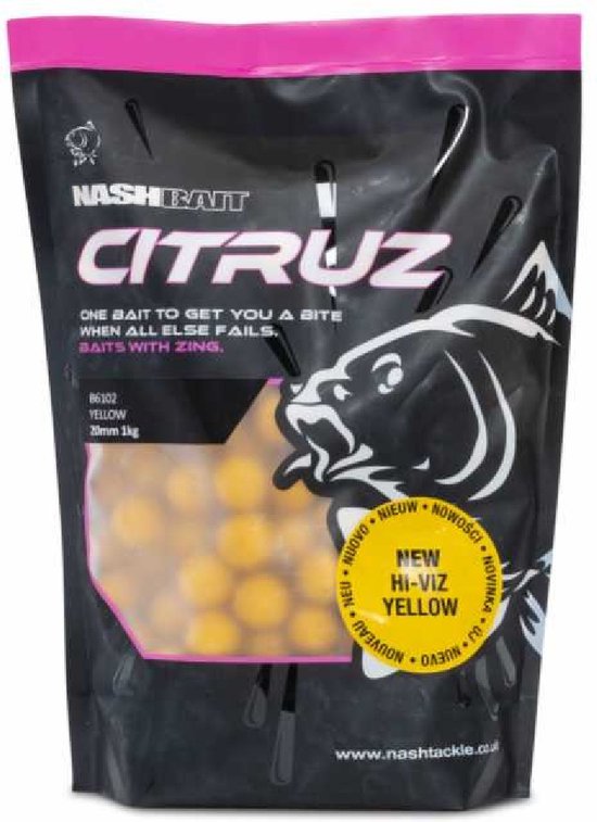Nash Bait Citruz Range Yellow Boilies 12mm 1Kg | bol.com