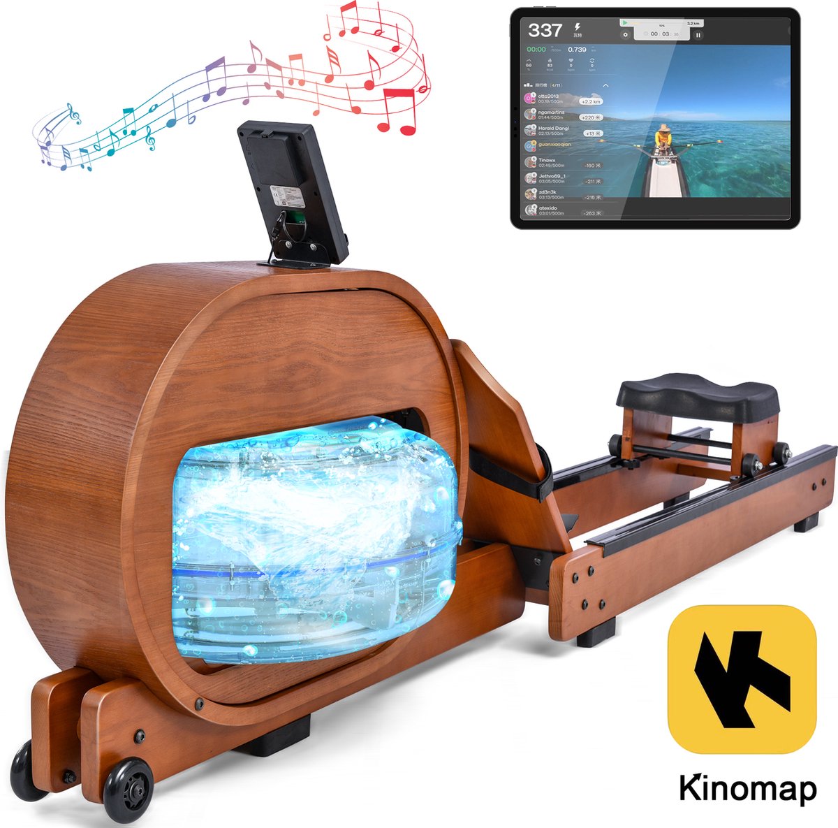 Merax Water Resistance Roeitrainer - Houten Roeimachine met ...