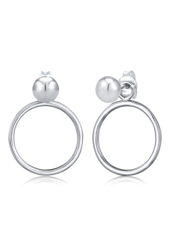 Elli Dames Oorbellen Dames Stud Oorbellen Cirkel Basic Geo Look Minimal in 925... | bol