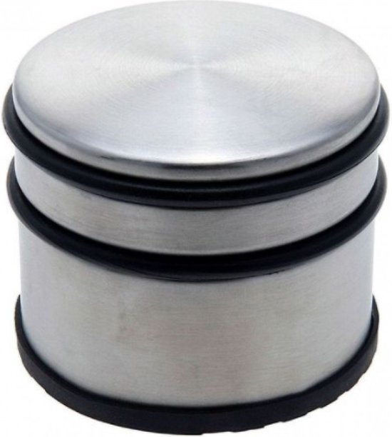 Excellent Houseware RVS Deurstopper 2 stuks - Dubbele rubberen rand ...