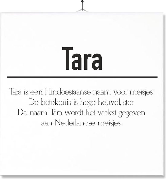 Tegel Met Opdruk | Betekenis | Kado | Cadeau | Met Naam - Tara | bol.com Tegel Met Opdruk | Betekenis | Kado | Cadeau | Met Naam - Tara | bol.com