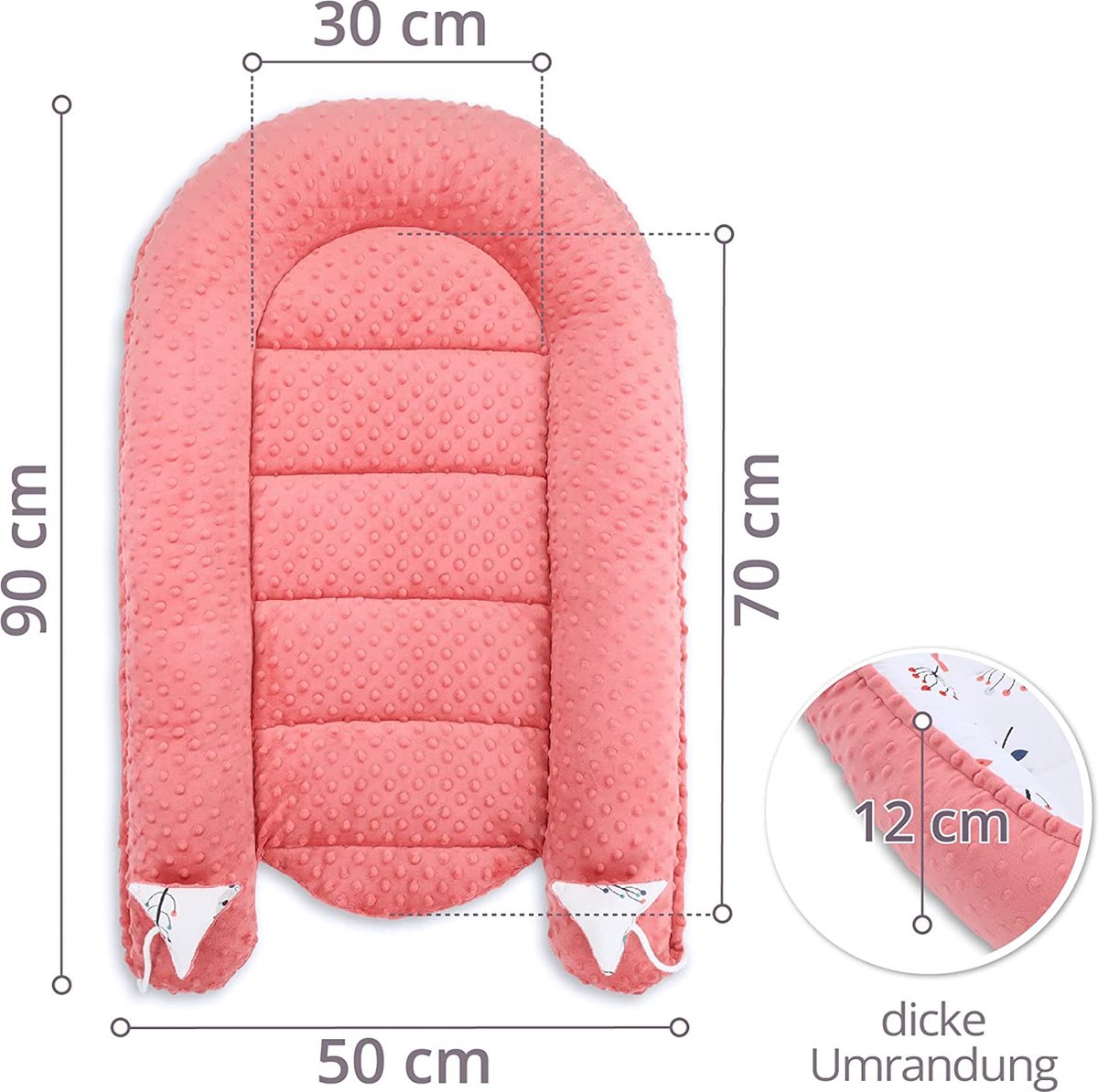 Warm nest baby 90x50 cm - knuffelnest pasgeboren nest winter/herfst ...
