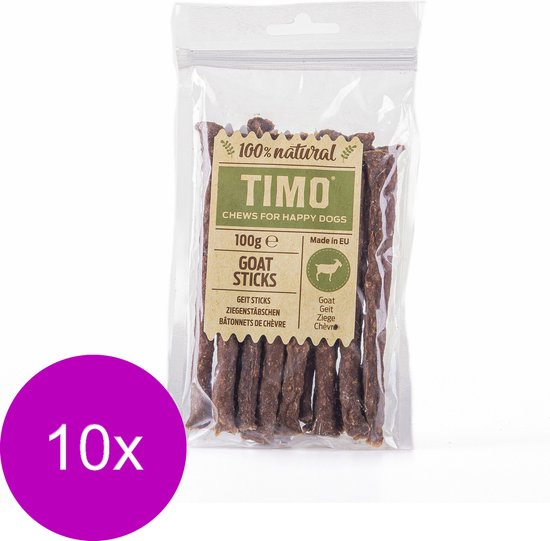 Timo Sticks 100 g - Hondensnacks - 10 x Geit | bol