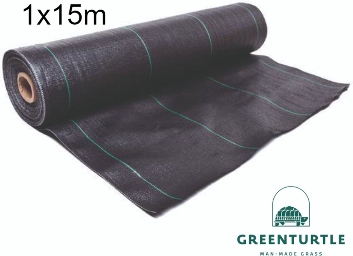 Green Turtle Anti-Worteldoek 1m x 15m - Zwart - Premium kwaliteit ...