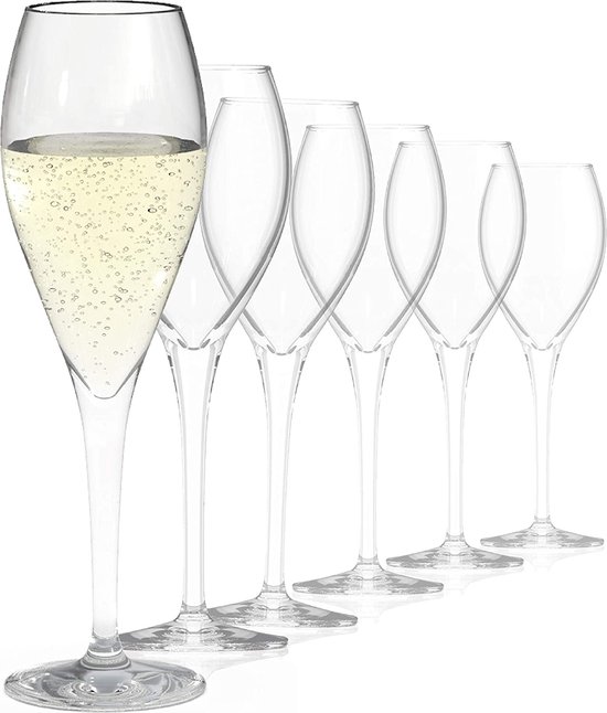 Champagneglazen (6 stuks) - champagneglazen van 220 ml - ook ideaal als ...