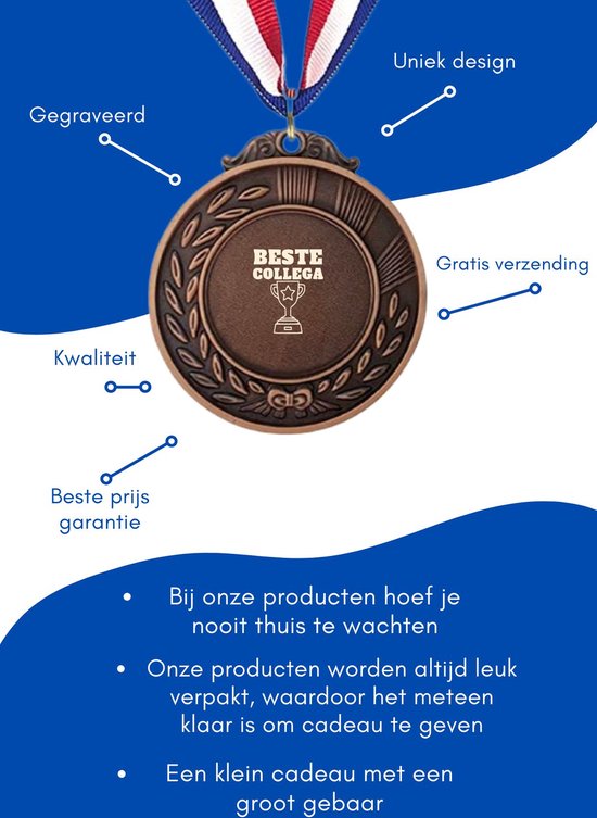 Akyol - collega medaille bronskleuring - Collega - beste collega's - cadeau - afscheid... | bol