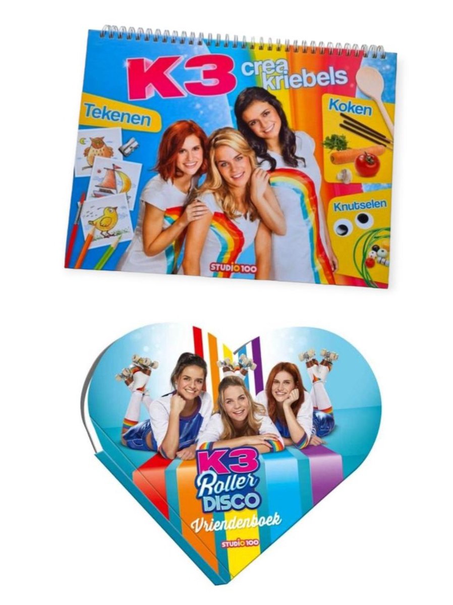 K3 Vriendenboek als set met K3 Creakriebels boek, Studio 100 ...