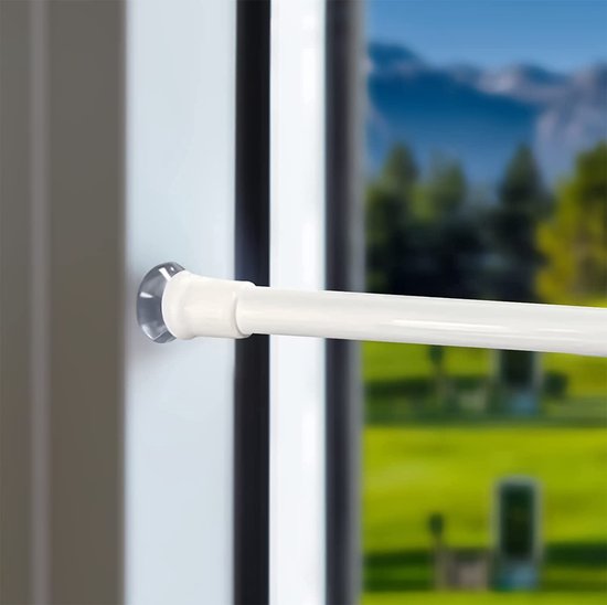 Lot de 2 tringles à rideaux coulissantes sans perçage avec ventouses et ...