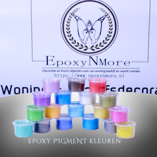 Epoxy metalic pigment set 24 kleuren 3 gram - Pigment Poeder - epoxy ...