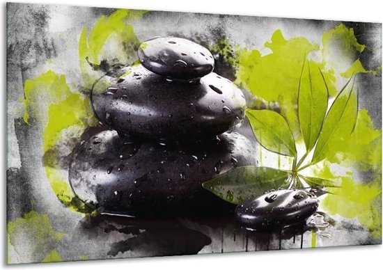 Glasschilderij Spa - Groen, Zwart, Wit - 120x70cm 1Luik - Foto Op Glas ...