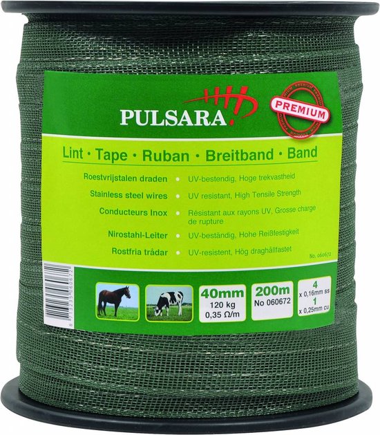 Pulsara - afrastering lint - 40mm -200m | bol