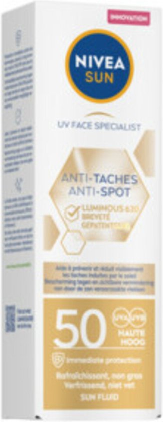 Nivea Sun Face Luminous Zonnecrème SPF 50 - 40 ml | bol.com