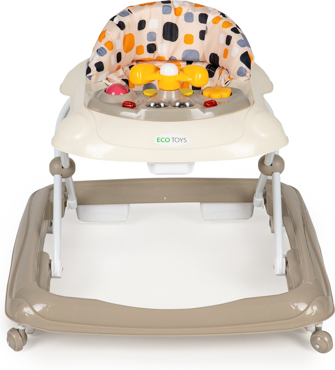 Loopstoel baby - looptrainer - 50x50x40-44 cm - beige | bol.com