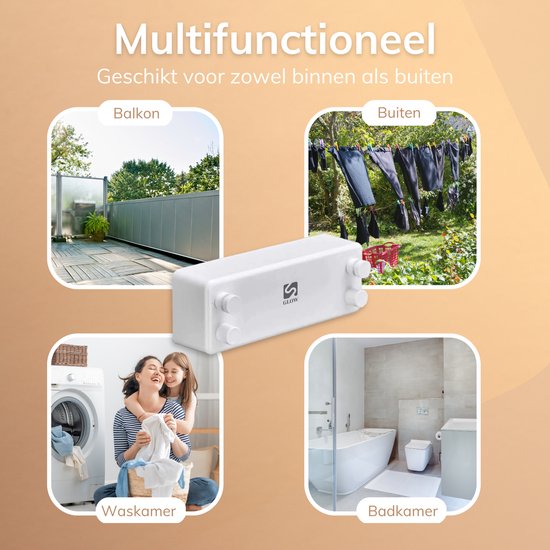 GLOW Waslijn Uittrekbaar - Bijgeleverde Bison constructielijm ...