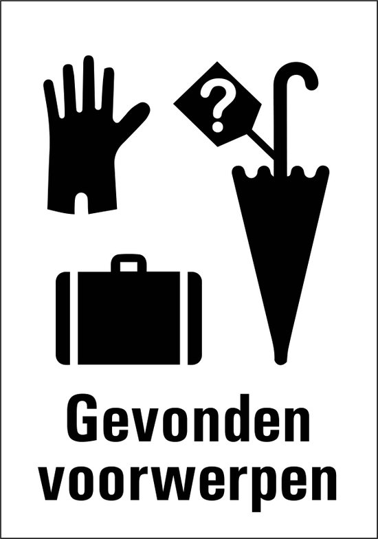 Gevonden voorwerpen bord - kunststof 297 x 420 mm | bol
