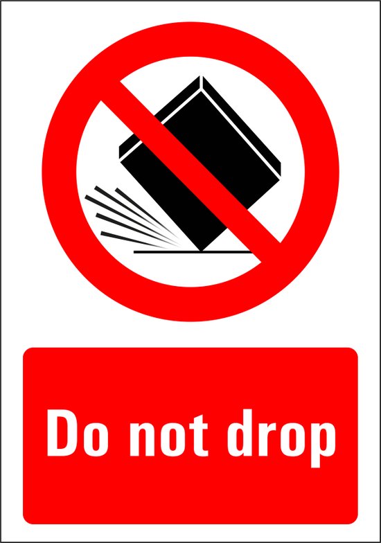 Do not drop bord - kunststof 297 x 420 mm | bol