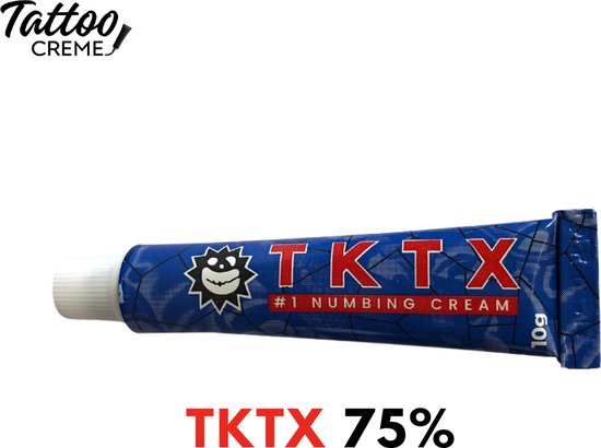 Tattoo Creme - TKTX - Blauw 75% - Verdovende Créme - Tattoo Zalf ...