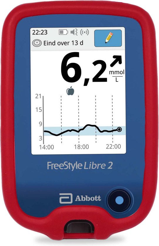 Siliconen Hoesje voor de Freestyle Libre 2 Reader - Rood | bol