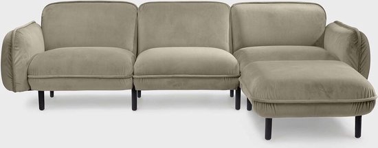 EMKO bean poef | modulaire bank | velours beige | bol