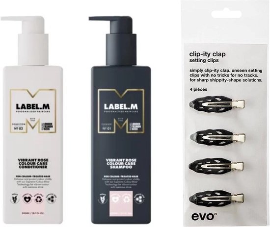 Label M Duo Set - Vibrant Rose Colour Care Conditioner + Shampoo 300ML ...